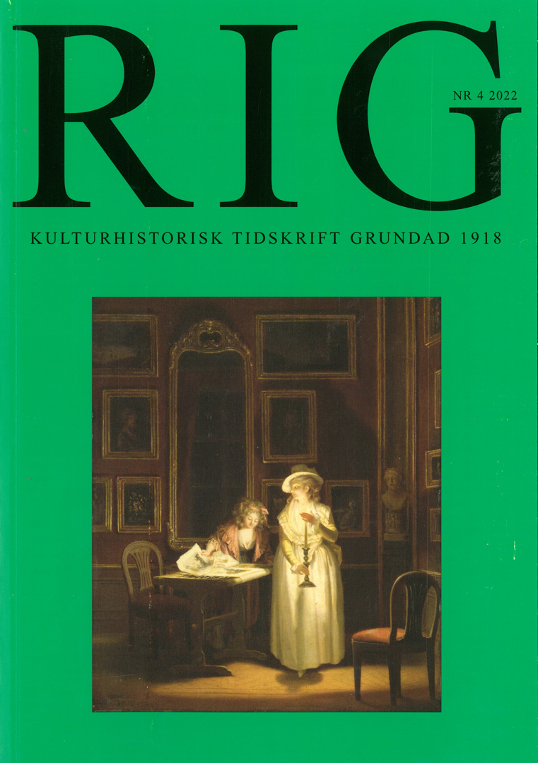 RIG 4 2022 | Kungl. Gustav Adolfs Akademien för svensk folkkultur